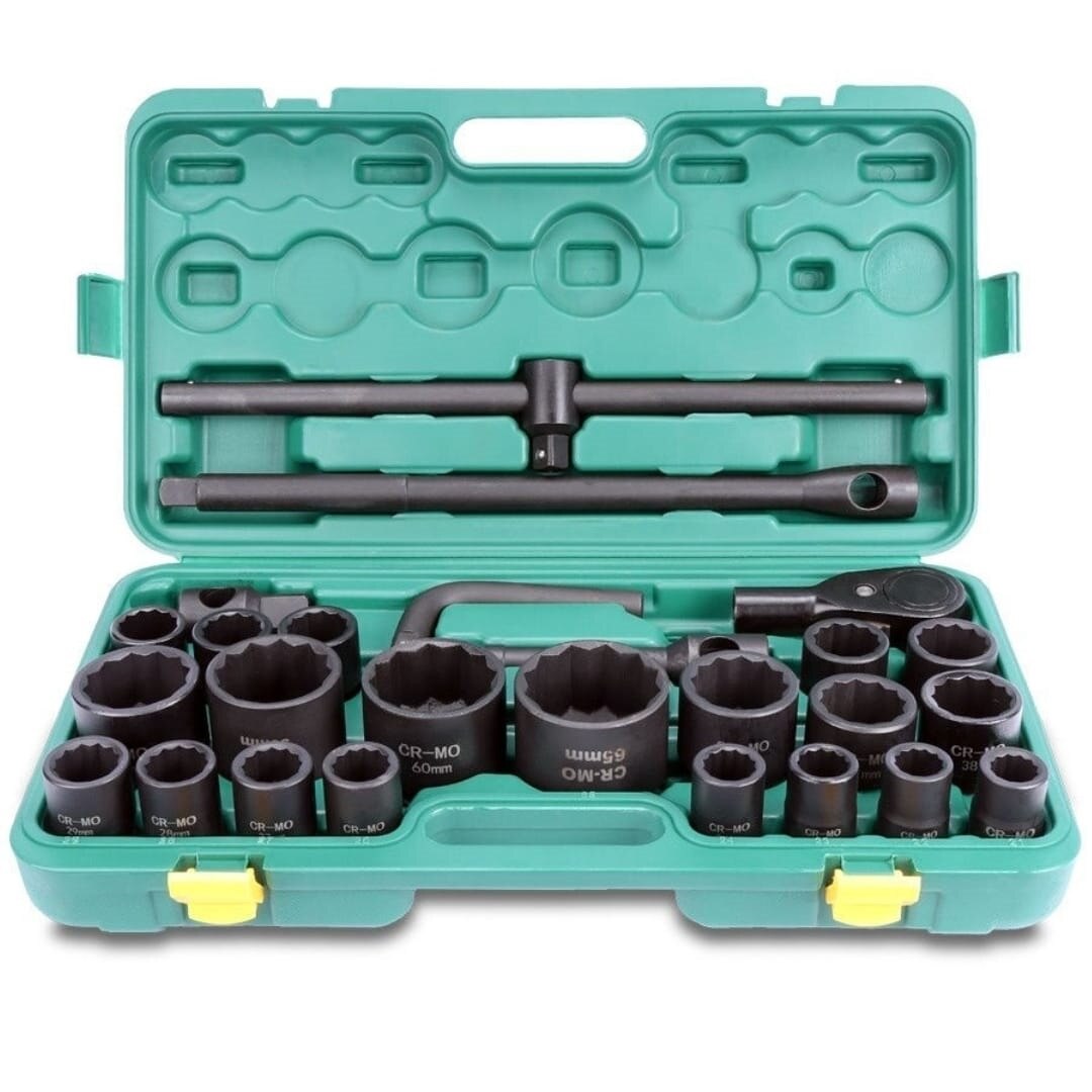 Trusa chei tubulare de impact 12 laturi, 26 piese - eMAG.ro