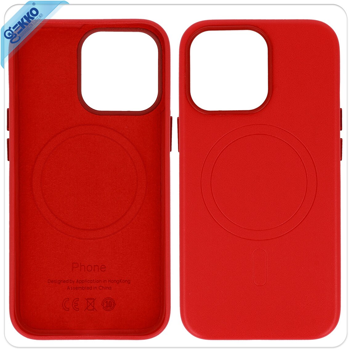 Husa de piele pentru iPhone 13, cu MagSafe Compatible, protectie ferma ...