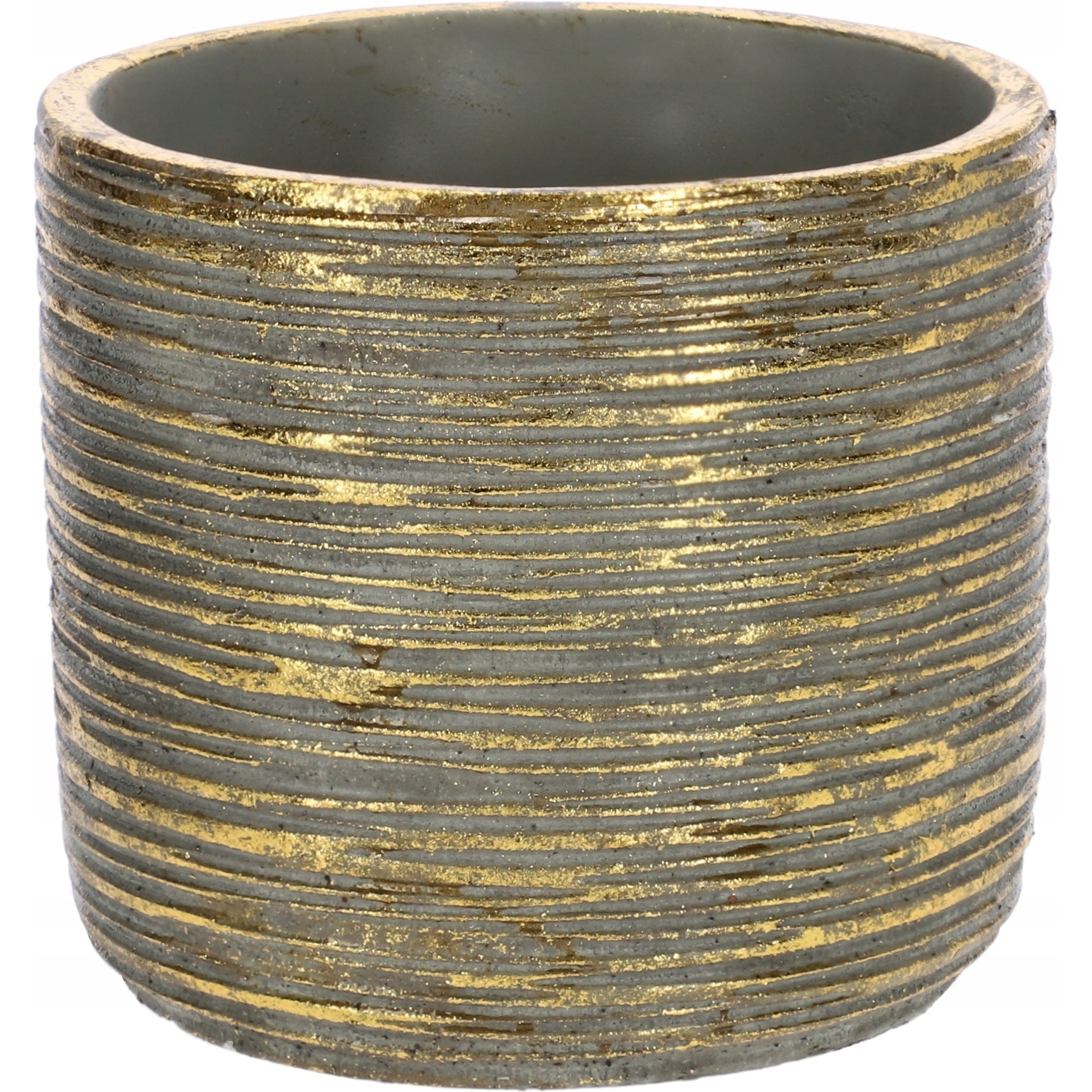 Set 2 ghivece decorative, Kotarbau, 14 cm, Ceramica, Auriu - eMAG.ro