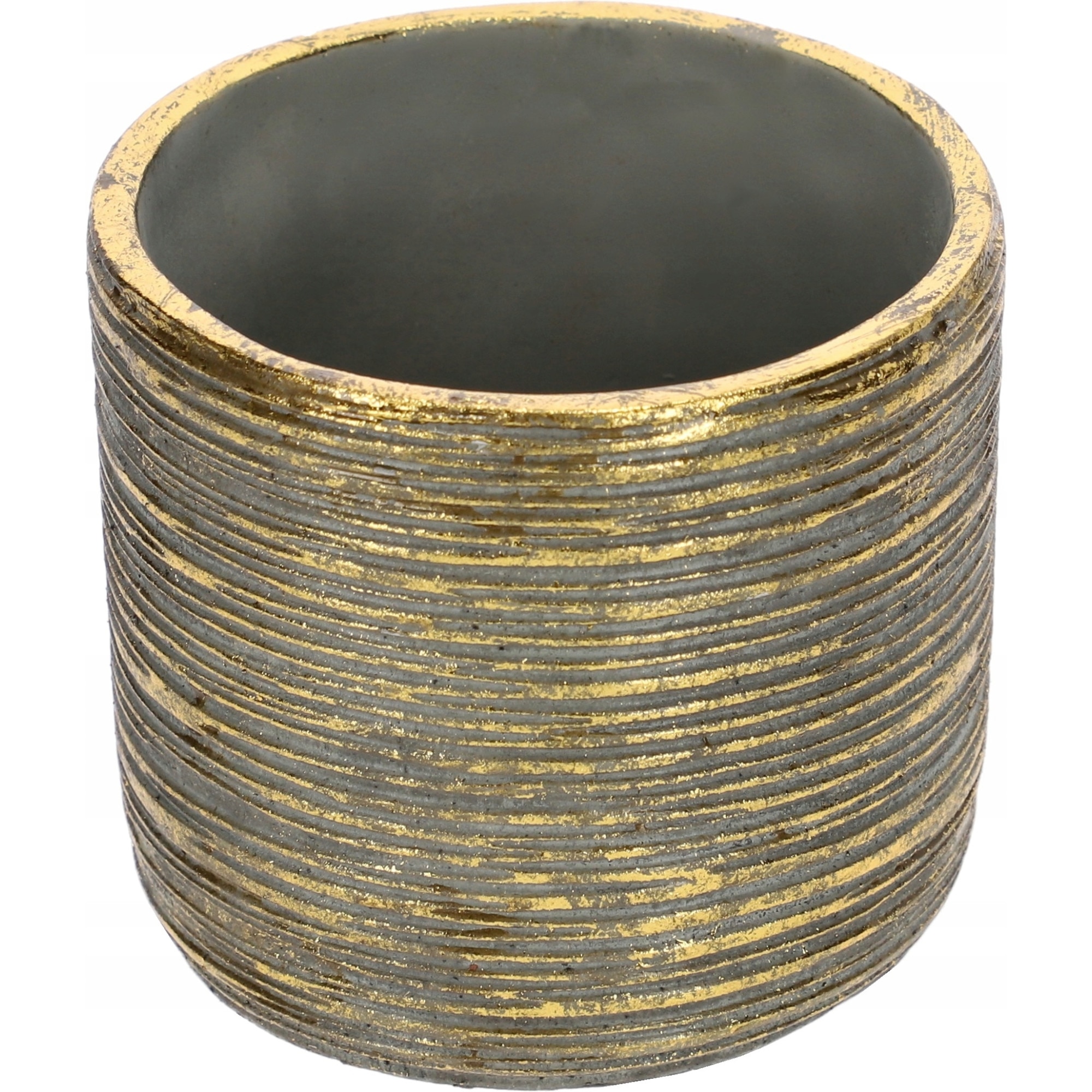 Set 2 ghivece decorative, Kotarbau, 14 cm, Ceramica, Auriu - eMAG.ro