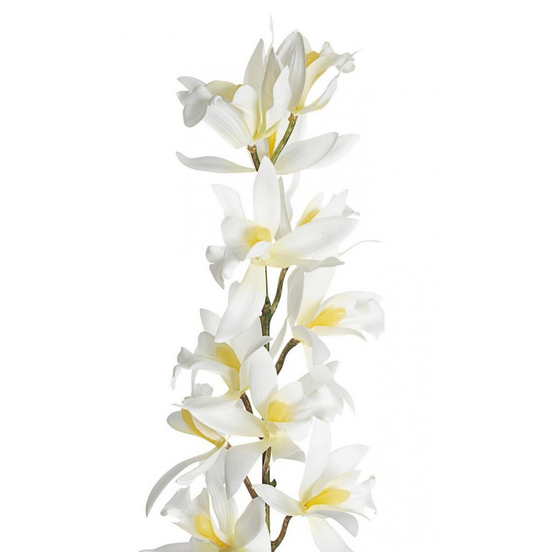 Set 12 Orhidea artificiala alba 104 cm - eMAG.ro