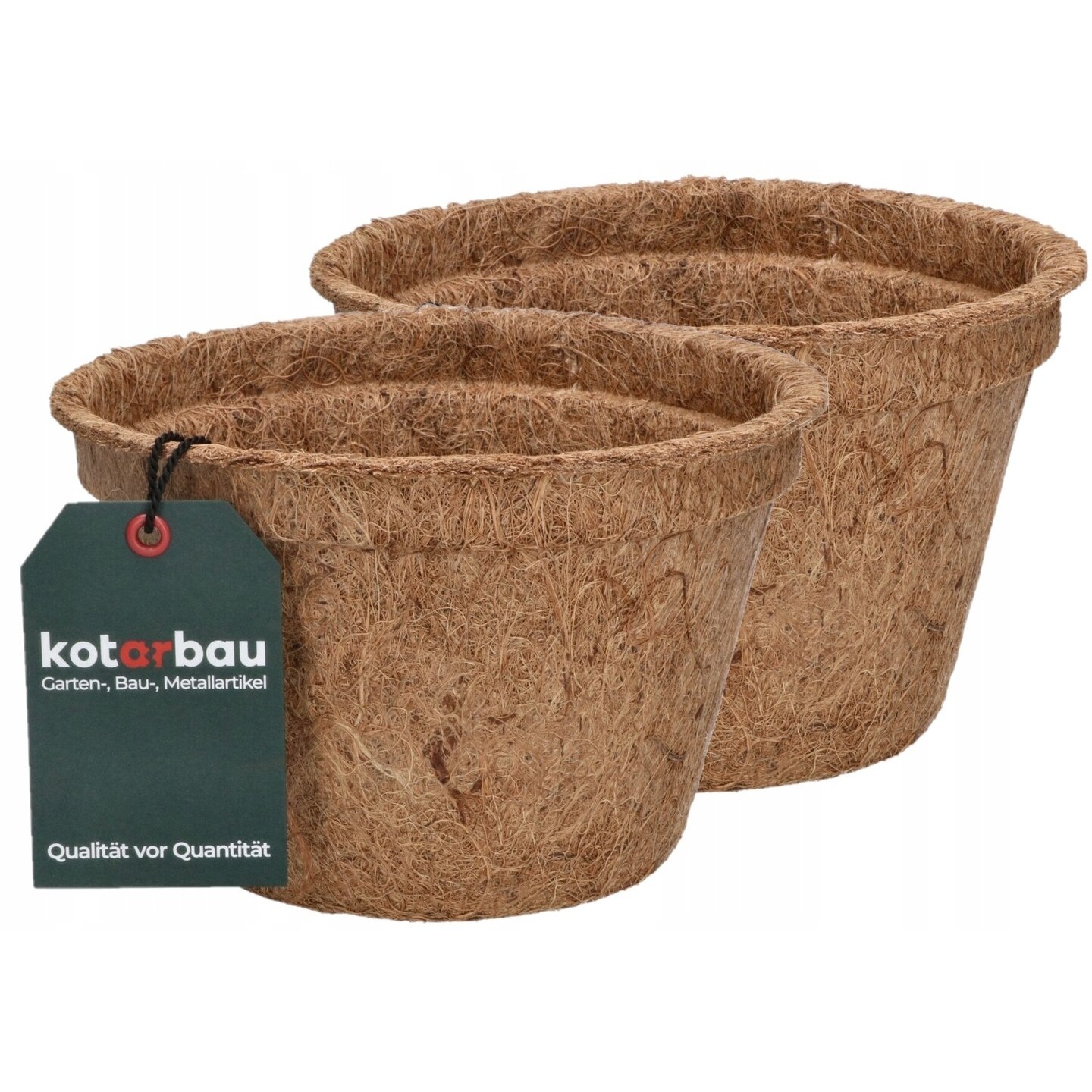 Set 2 ghivece decorative, Kotarbau, 12 cm, Fibra de cocos, Maro - eMAG.ro