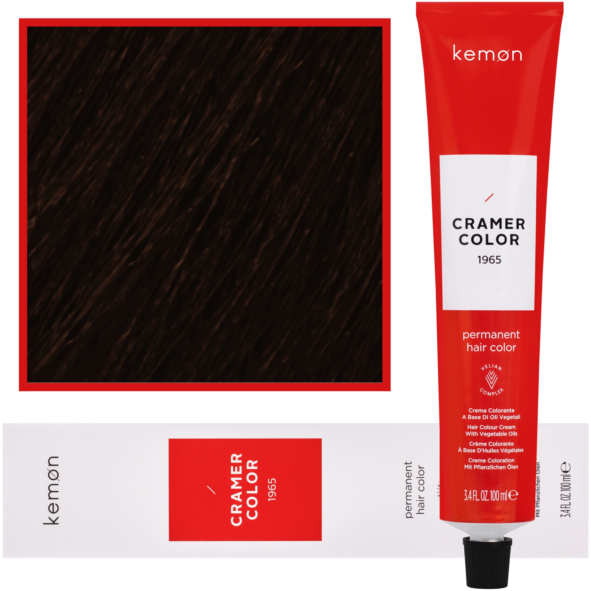 Vopsea de par Cramer Color, Kemon, Crema, 100ml, Cu ulei de cocos ...
