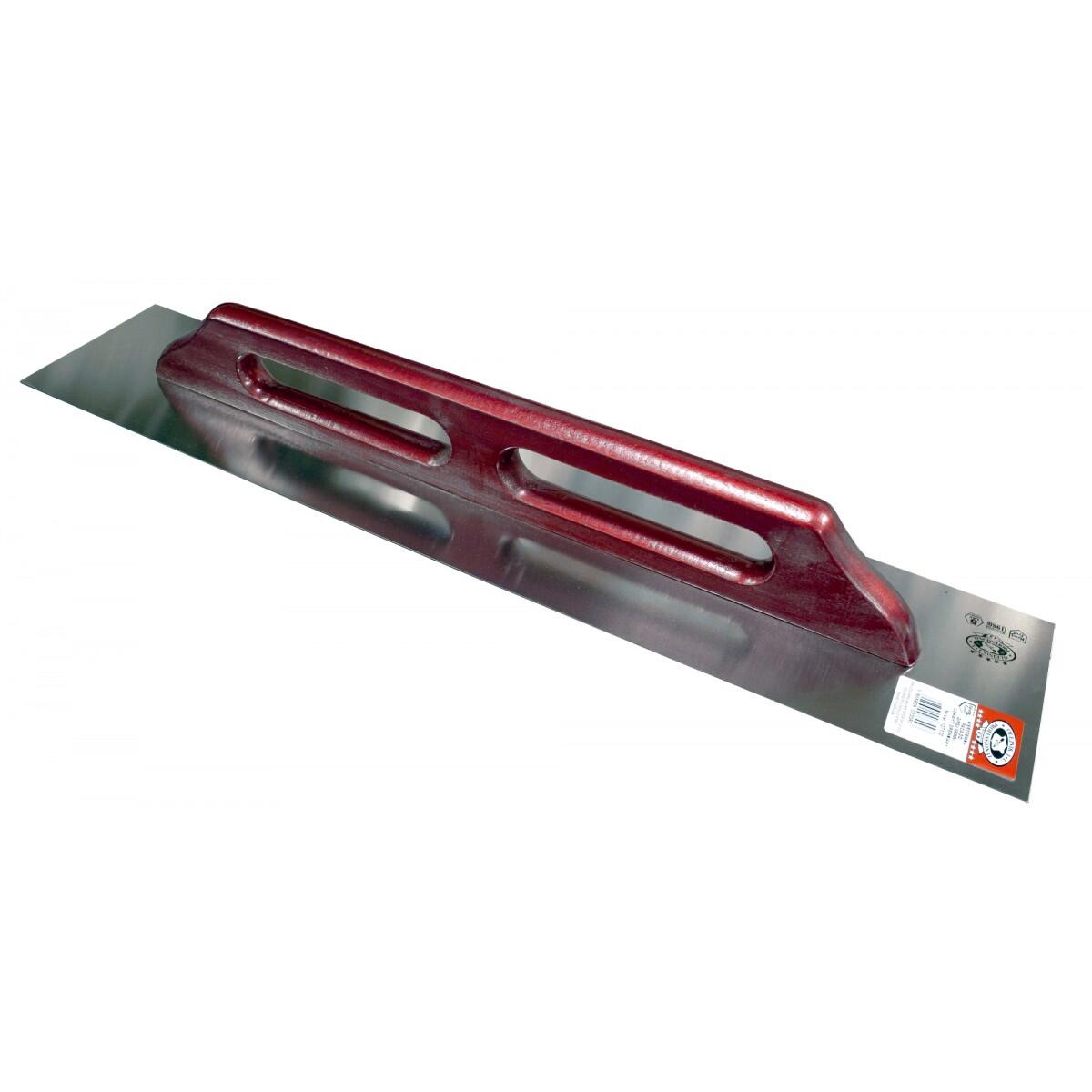 Gletiera inox, Olejnik, 13x60 cm, maner lemn lung, Rosu - eMAG.ro