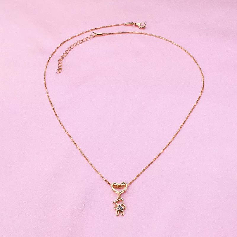 Set 2 buc, lant cuplu, accesorii fetita si baiat, model cute couple ...