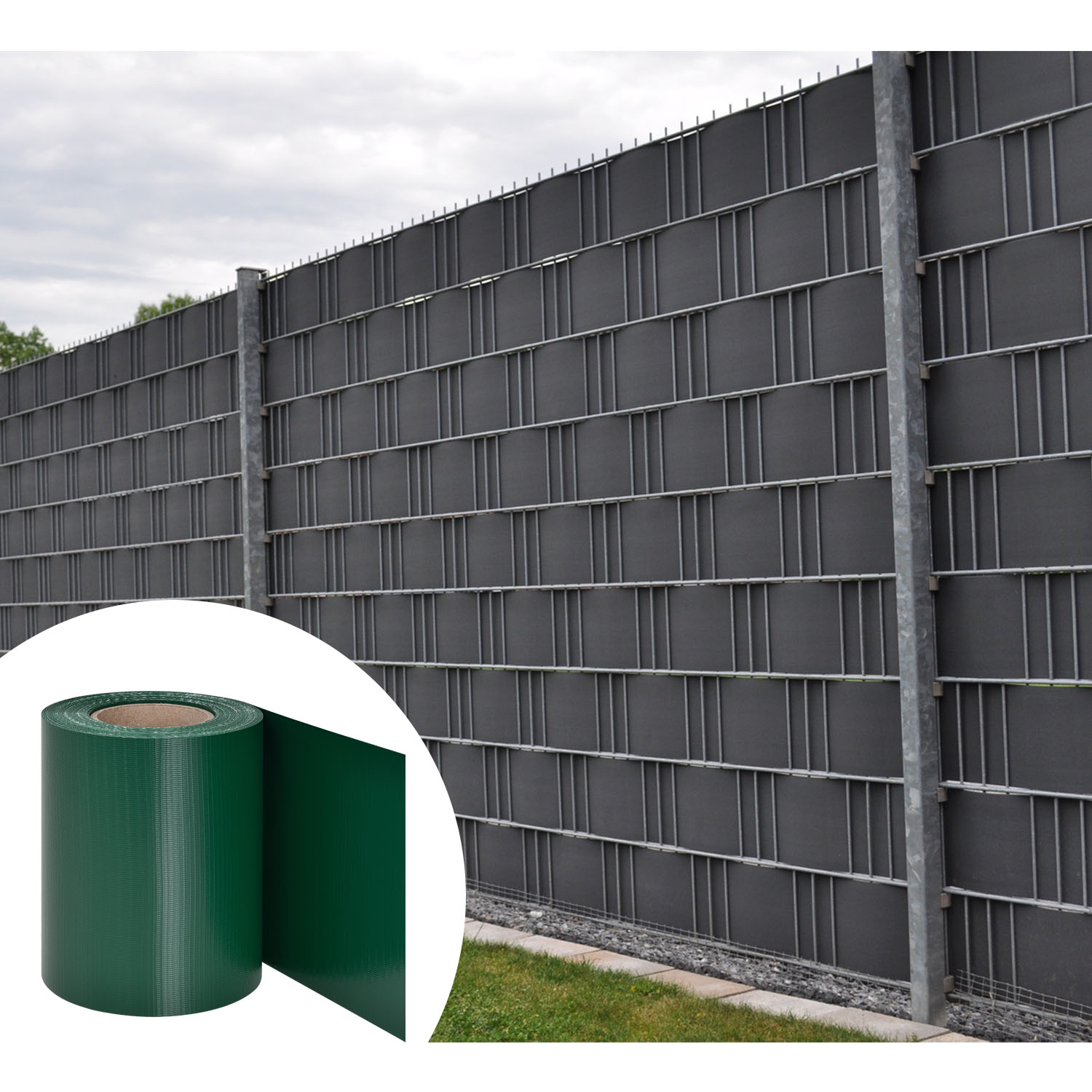 Plasa pentru gard, Juskys, PVC, Verde - eMAG.ro