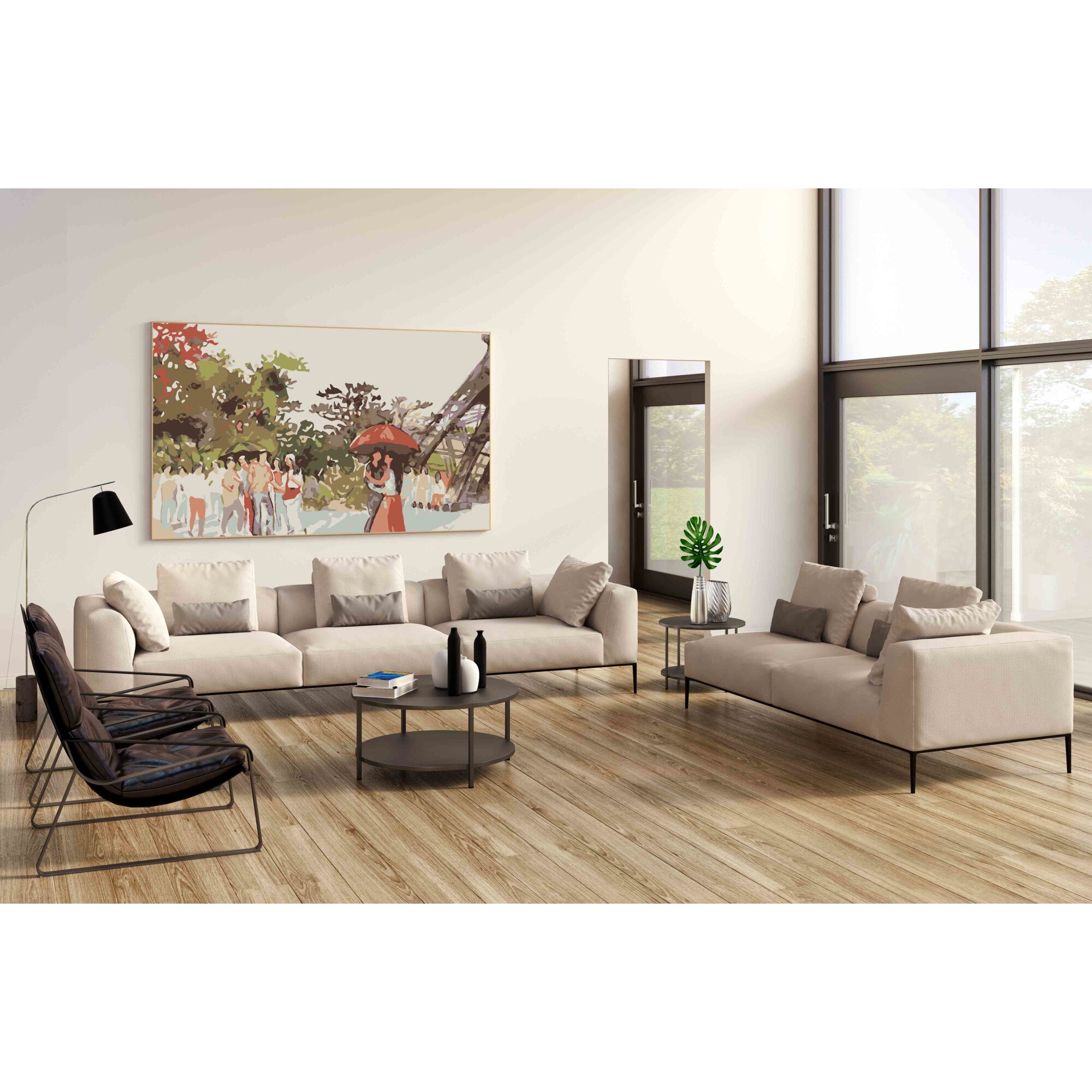 Set pictura pe numere Indragostiti 3329, panza bumbac pe rama lemn ...