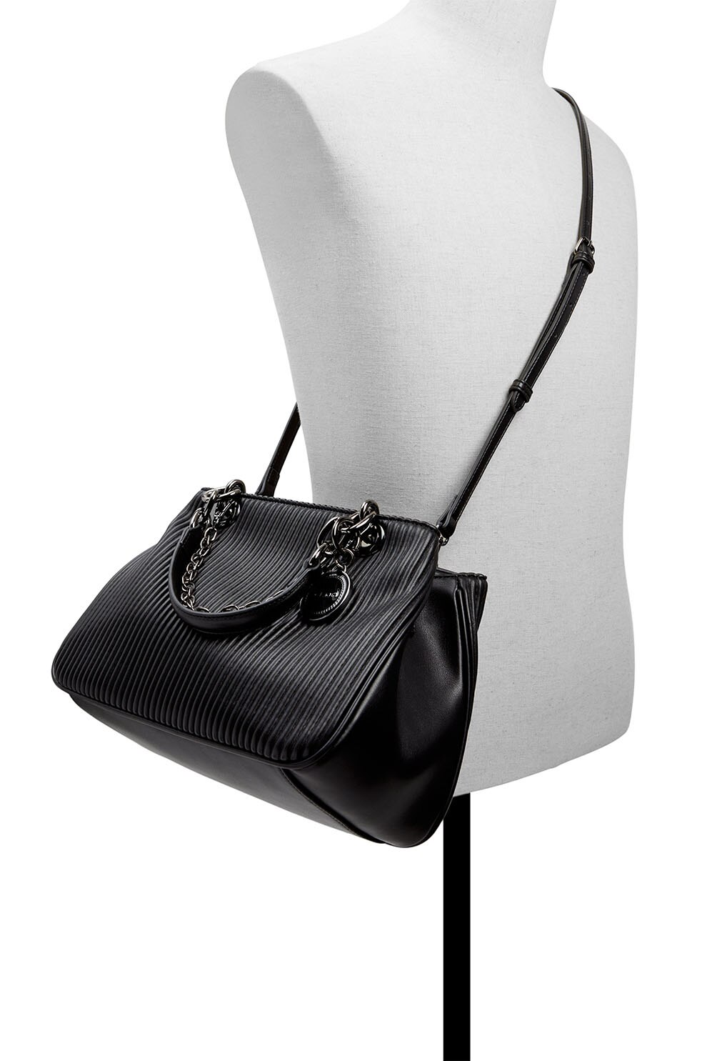 Aldo, Рипсена чанта Gloriana, Черен - eMAG.bg