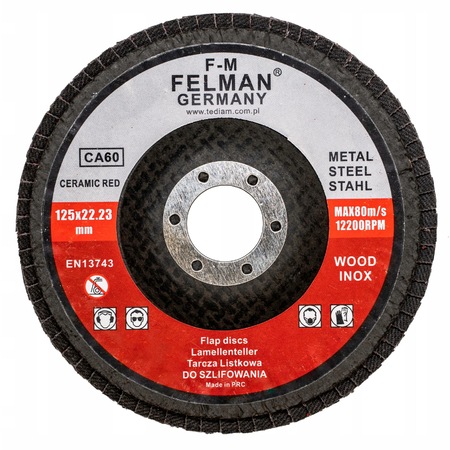 Disc de slefuit Felman, Metal/Lemn, 125 mm - eMAG.ro