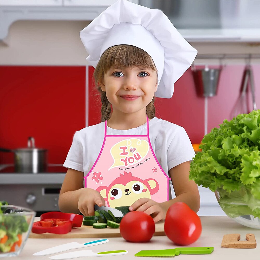 Set de 9 copii cutite adevarate pentru gatit fructe NIERBO® Roz - eMAG.ro