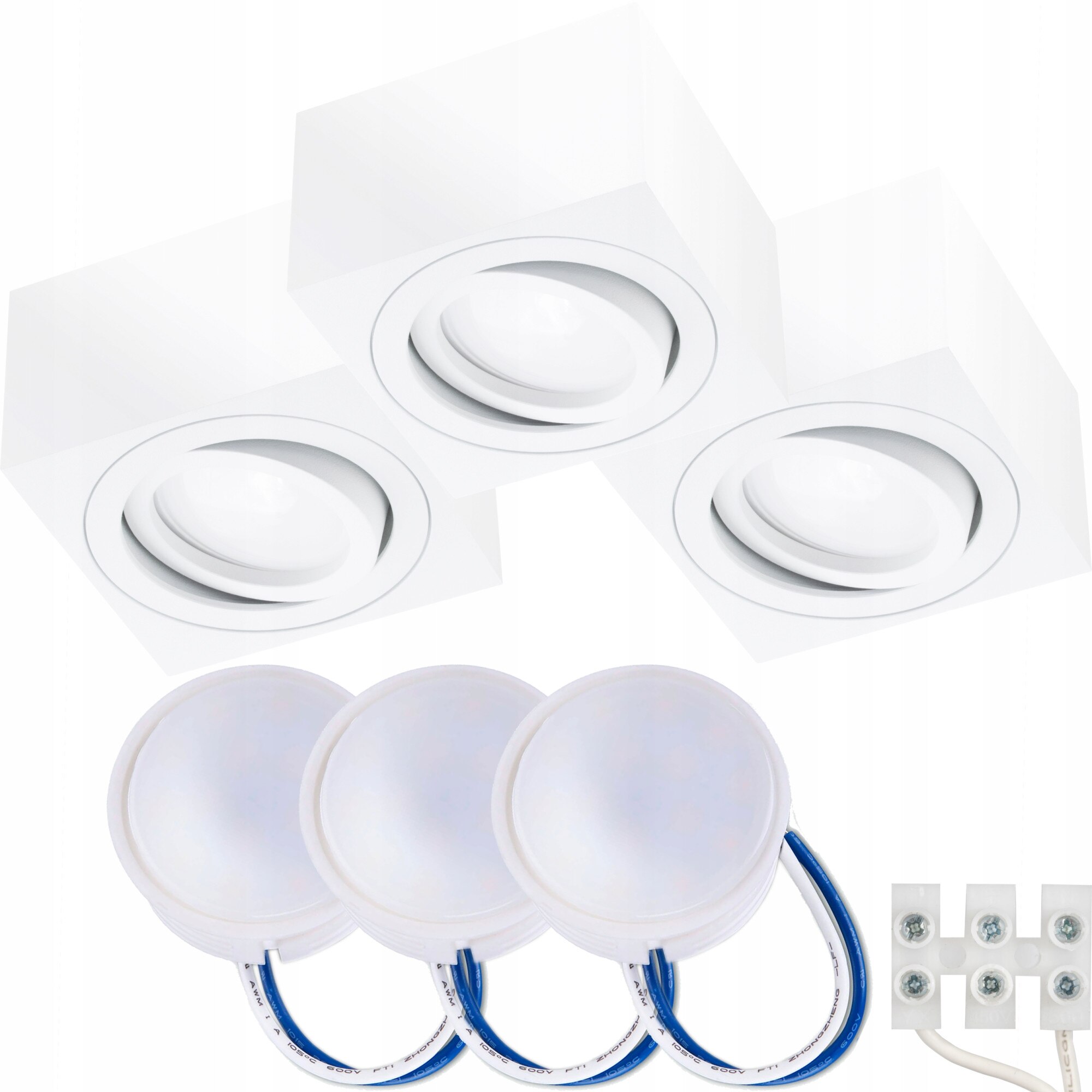 Set 3x spoturi halogen + LED 5W, Lumiled, Alb - eMAG.ro