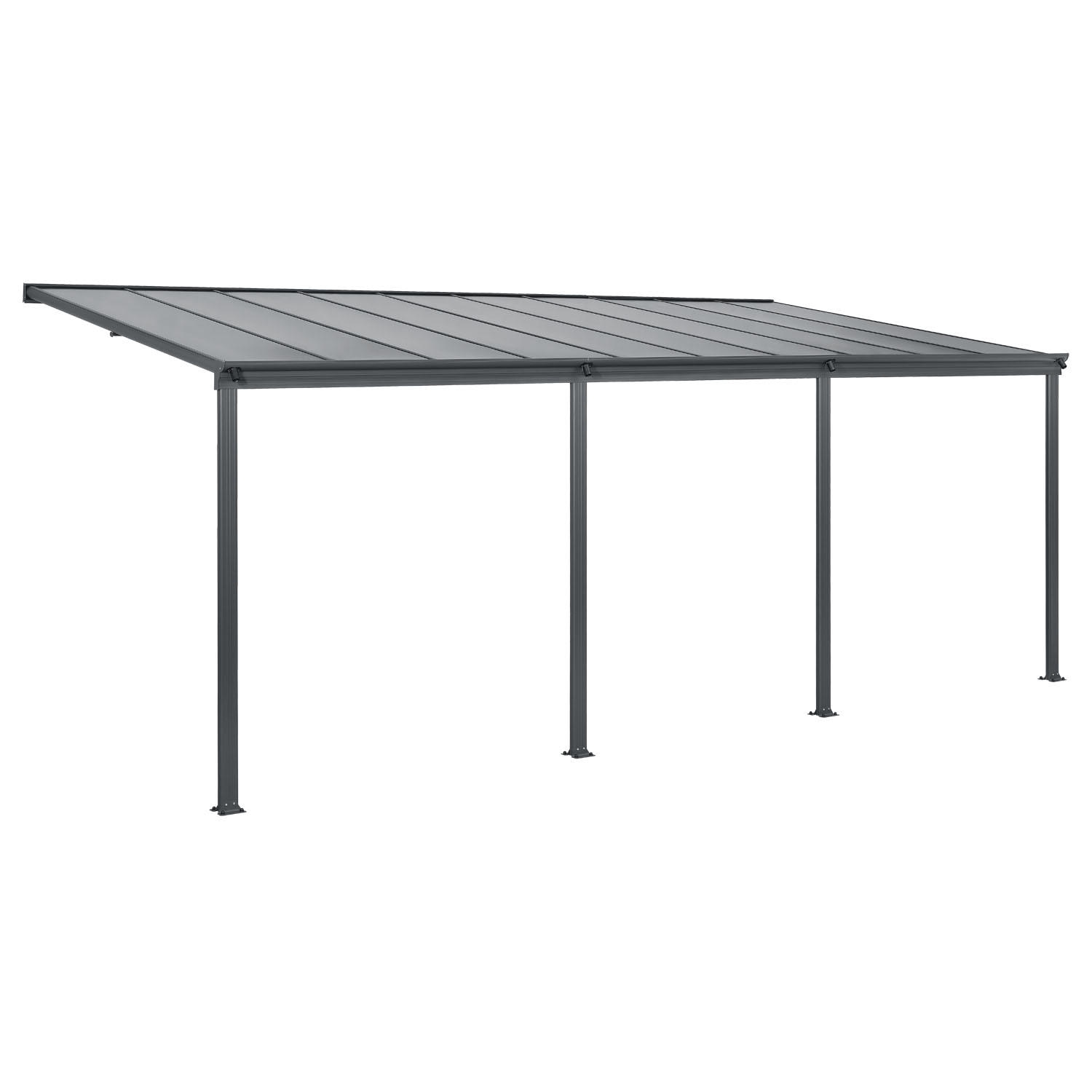 Pavilion terasa, Juskys, 6x3m, Aluminiu, Gri - eMAG.ro