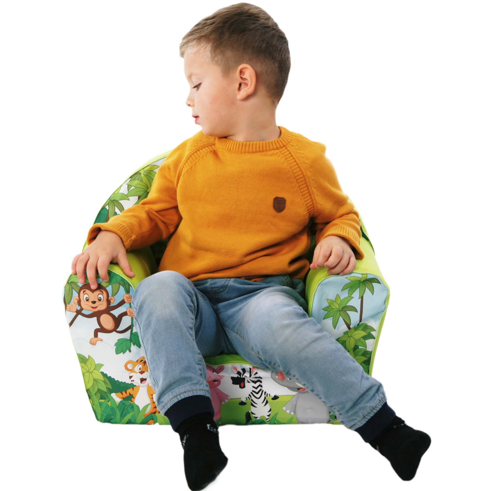 Fotoliu pentru copii, Delsit, Spuma, Multicolor - eMAG.ro