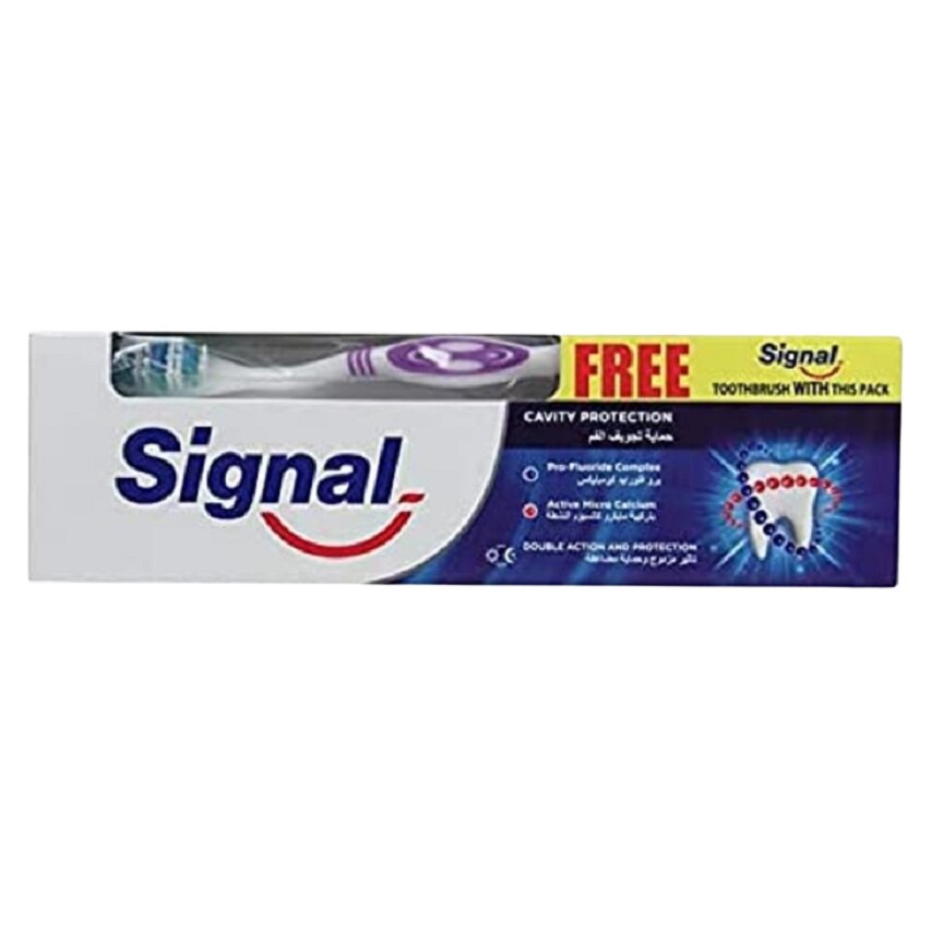 Pachet Pasta de dinti Signal Cavity Protection 100 ml si periuta de ...