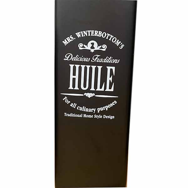 Recipient din ceramica cu dop pentru ulei, 500 ml, Frandis, negru mat ...