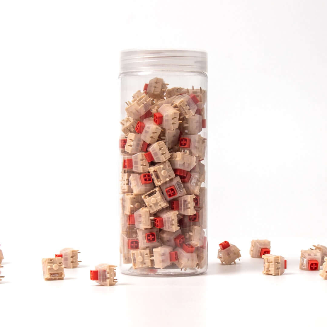 Set switch-uri pentru tastaturi mecanice Kailh Red Bean Pudding Box ...