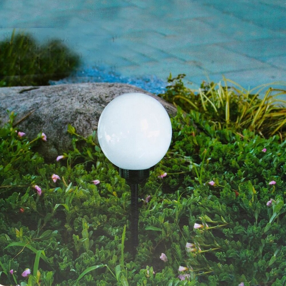 Lampa solara de gradina, 25 cm, Senzor de crepuscul, Alb/Negru - eMAG.ro