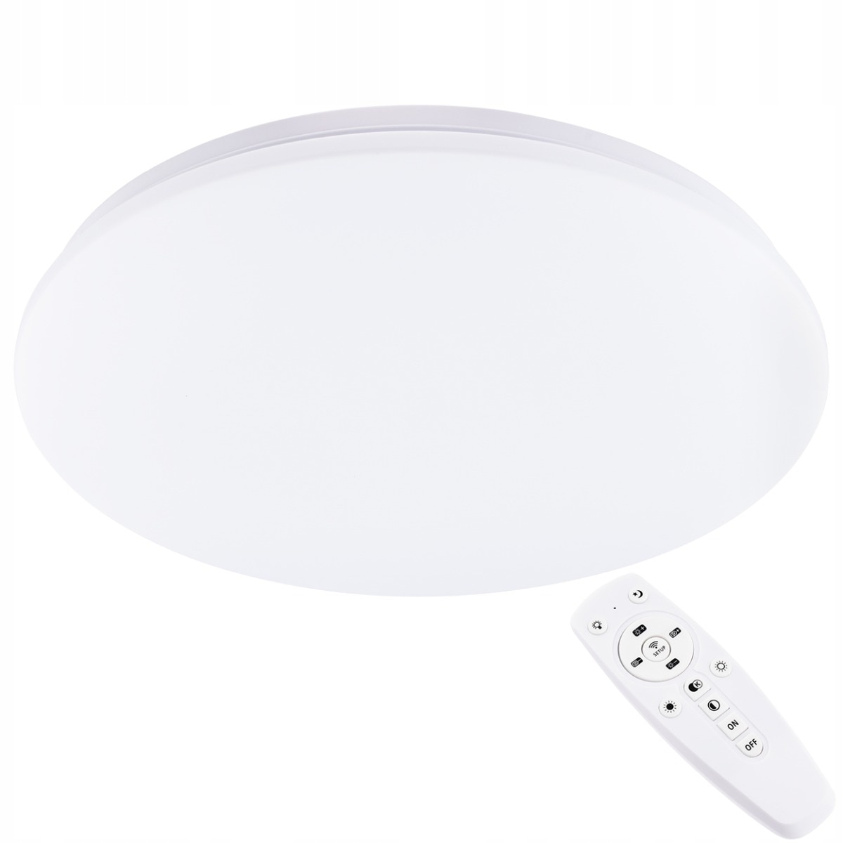 Plafoniera LED, ProVero, 40W, IP44, 39cm, Telecomanda, Alb - eMAG.ro