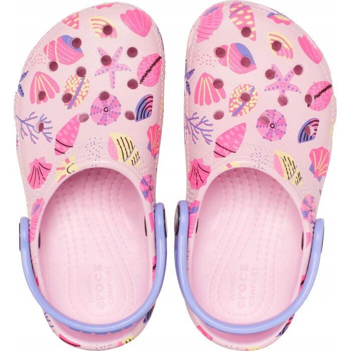 Saboti copii, Crocs, Classic Pool Party, Sintetic, Multicolor, 23-24 EU ...