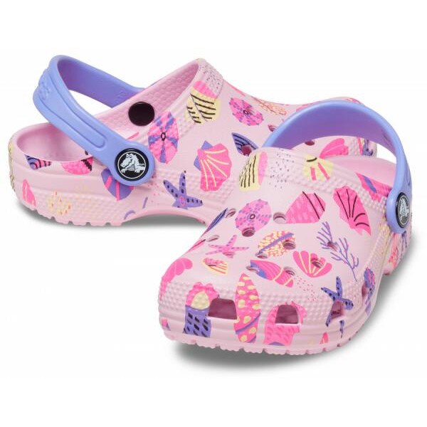 Saboti copii, Crocs, Classic Pool Party, Sintetic, Multicolor, 23-24 EU ...