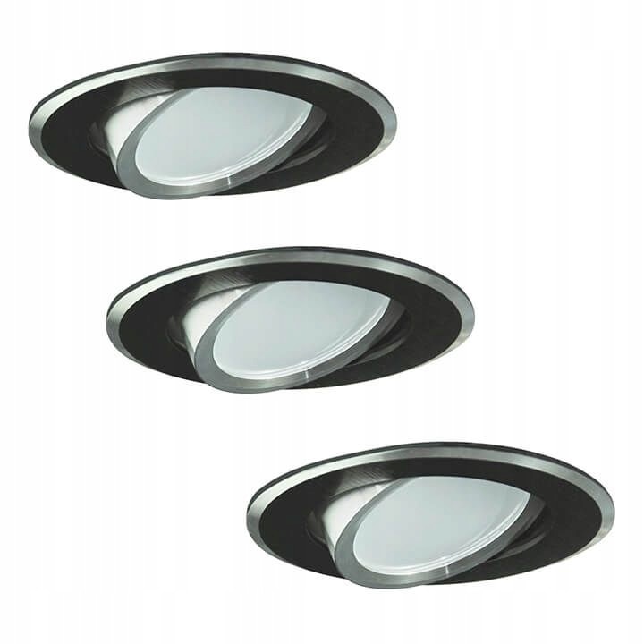 Set de 3 spoturi cu halogen, Polux, Aluminiu, 3.5W, Negru - eMAG.ro