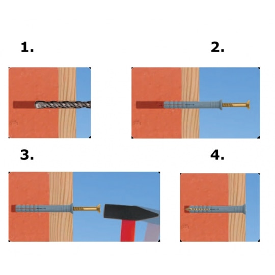 Set 100 dibluri cu surub SM, 8 x 160mm - eMAG.ro