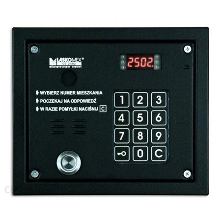 Panou audio cu cititor de chei, Laskomex, Otel, 211x181x33mm, Negru ...