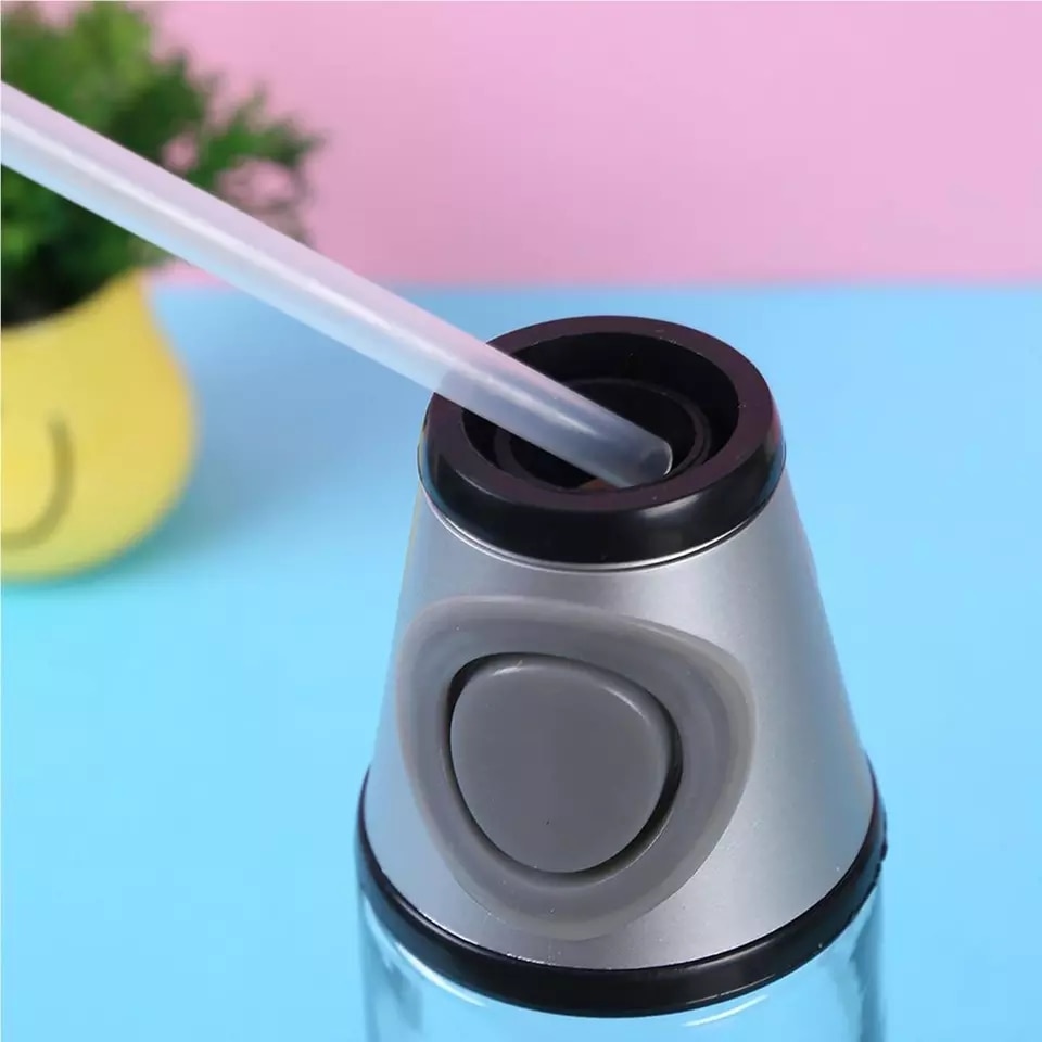 Dozator de ulei si otet, Smart Pressure, sticla si inox, recipient ...