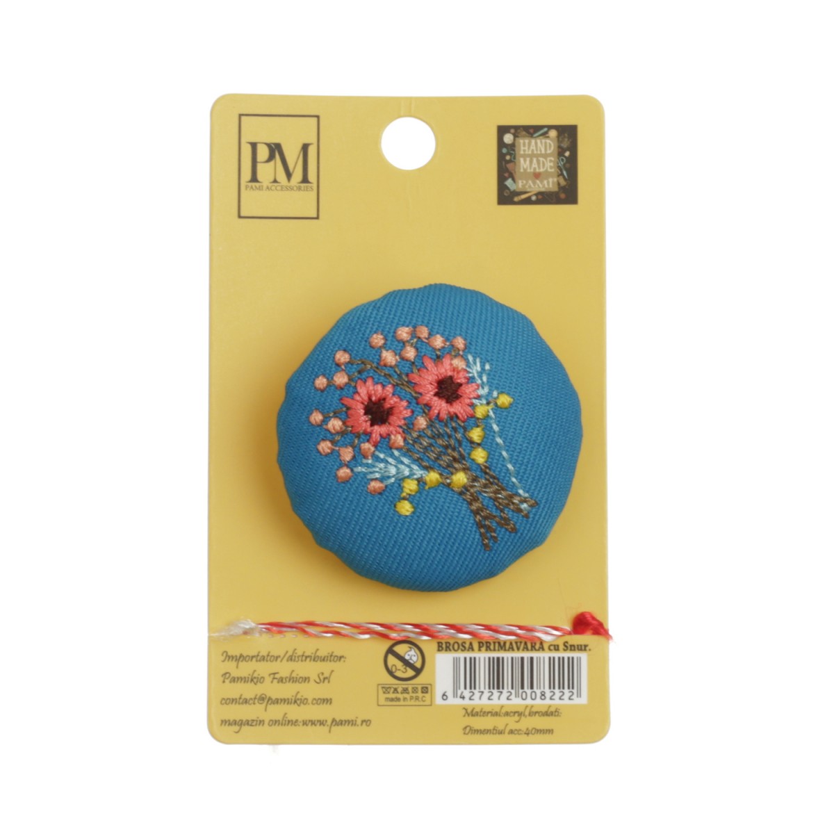 Set 6 martisoare tip brosa brodata, PAMI, VBR-2 - eMAG.ro