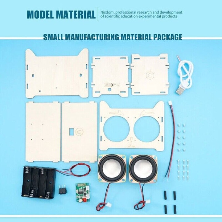 Jucarie Educationala Tetea, Kit lemn STEM, difuzor cu bluetooth - eMAG.ro