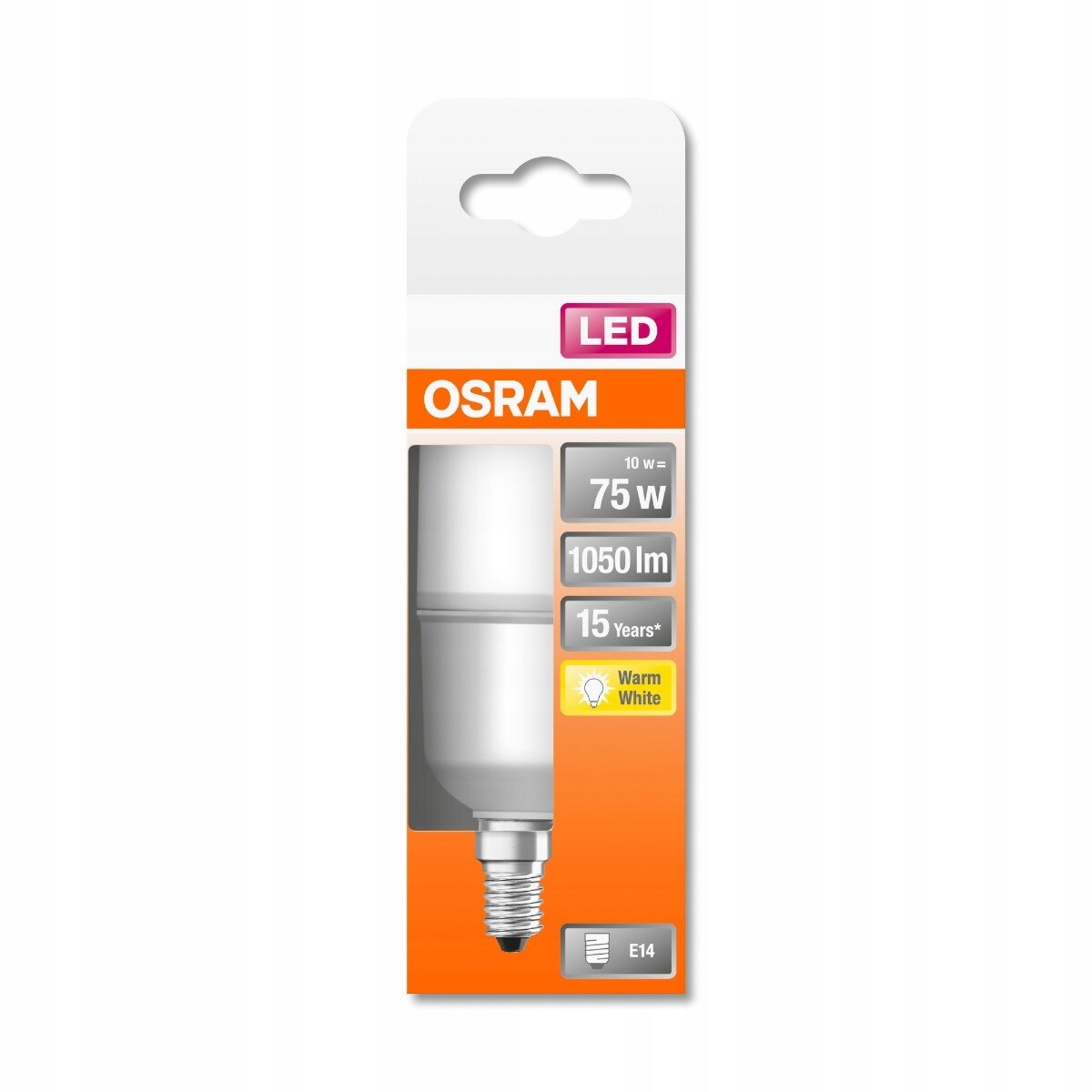 Bec LED Osram, E14, ST40, 10W = 75W, 1050lm, 2700K, alb cald - eMAG.ro