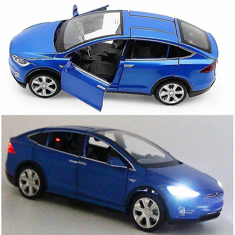 Masina metalica model TESLA cu lumini si sunete, usi mobile, capota ...