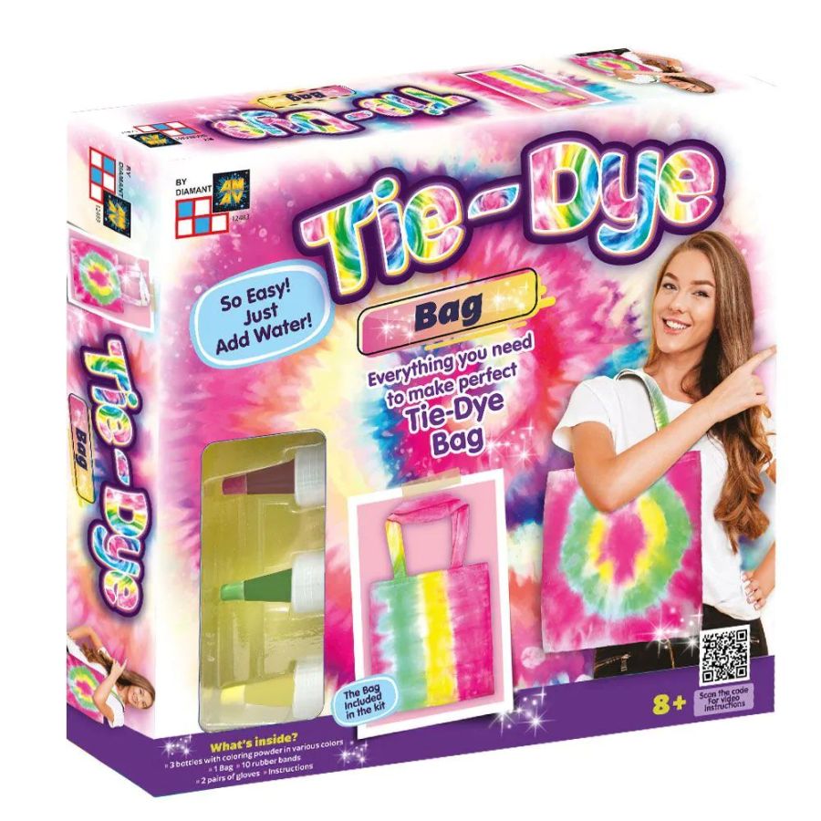 Set creatie geanta colorata AM-AV Tie-Dye Fashion Time - eMAG.ro