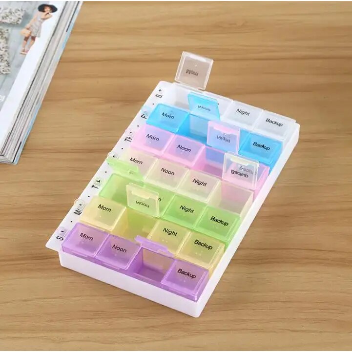 Organizator colorat de medicamente, OneTech, model 2023, de Luni pana ...