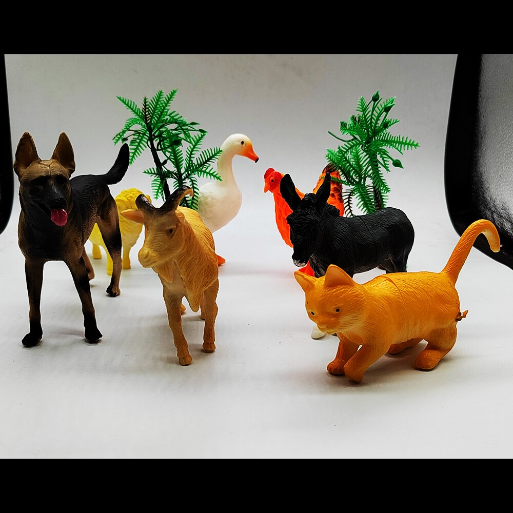 Set 7 figurine animale domestice, Animal Kingdom, multicolor, 12 cm ...