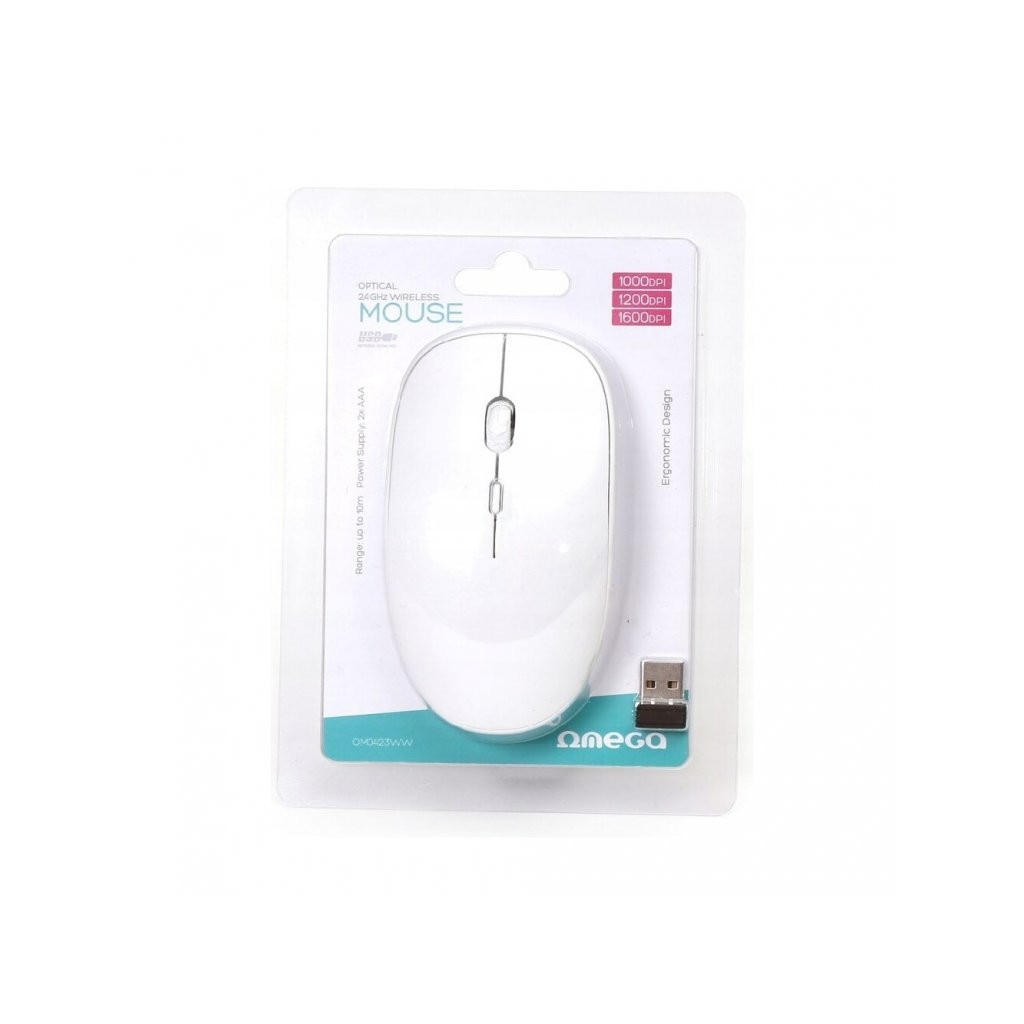 Mouse Omega wireless alb OM0423 - eMAG.ro