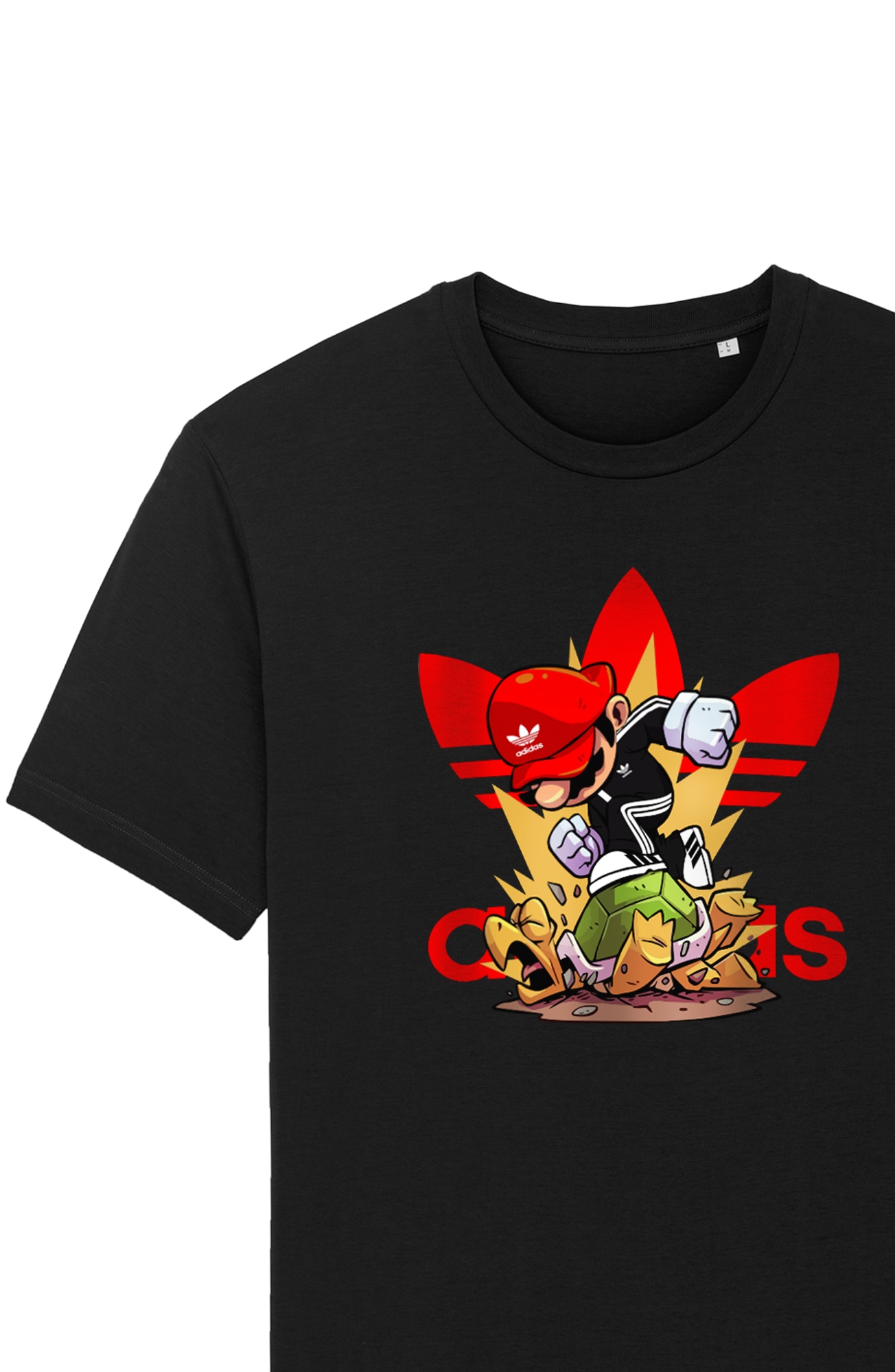 Tricou barbati, Mario wear Adidas, Larg, Relaxed Fit, Black Edition, M ...