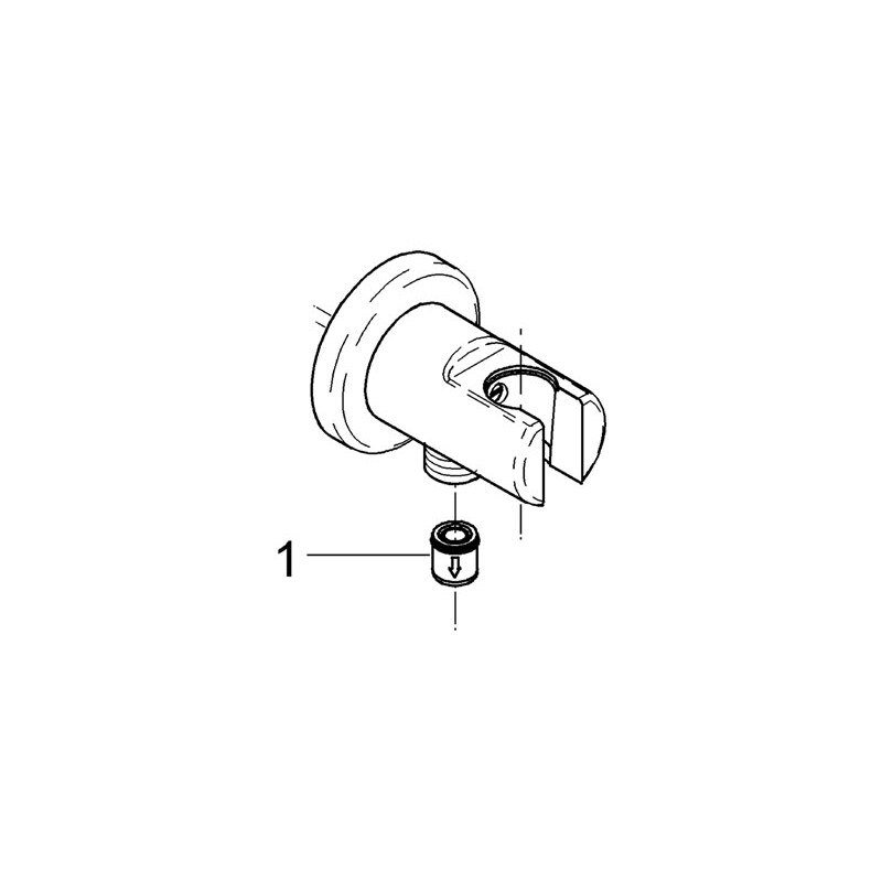 Стенно коляно Grohe 28679000, С държач за ръчен душ, 1/2", Хром - eMAG.bg