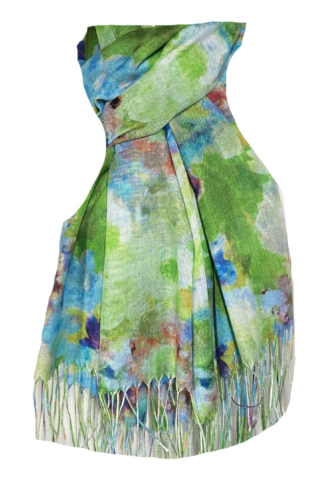 Esarfa casmir dama F, Dacali, verde fistic, 185 x 75 cm - eMAG.ro