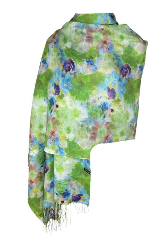 Esarfa casmir dama F, Dacali, verde fistic, 185 x 75 cm - eMAG.ro