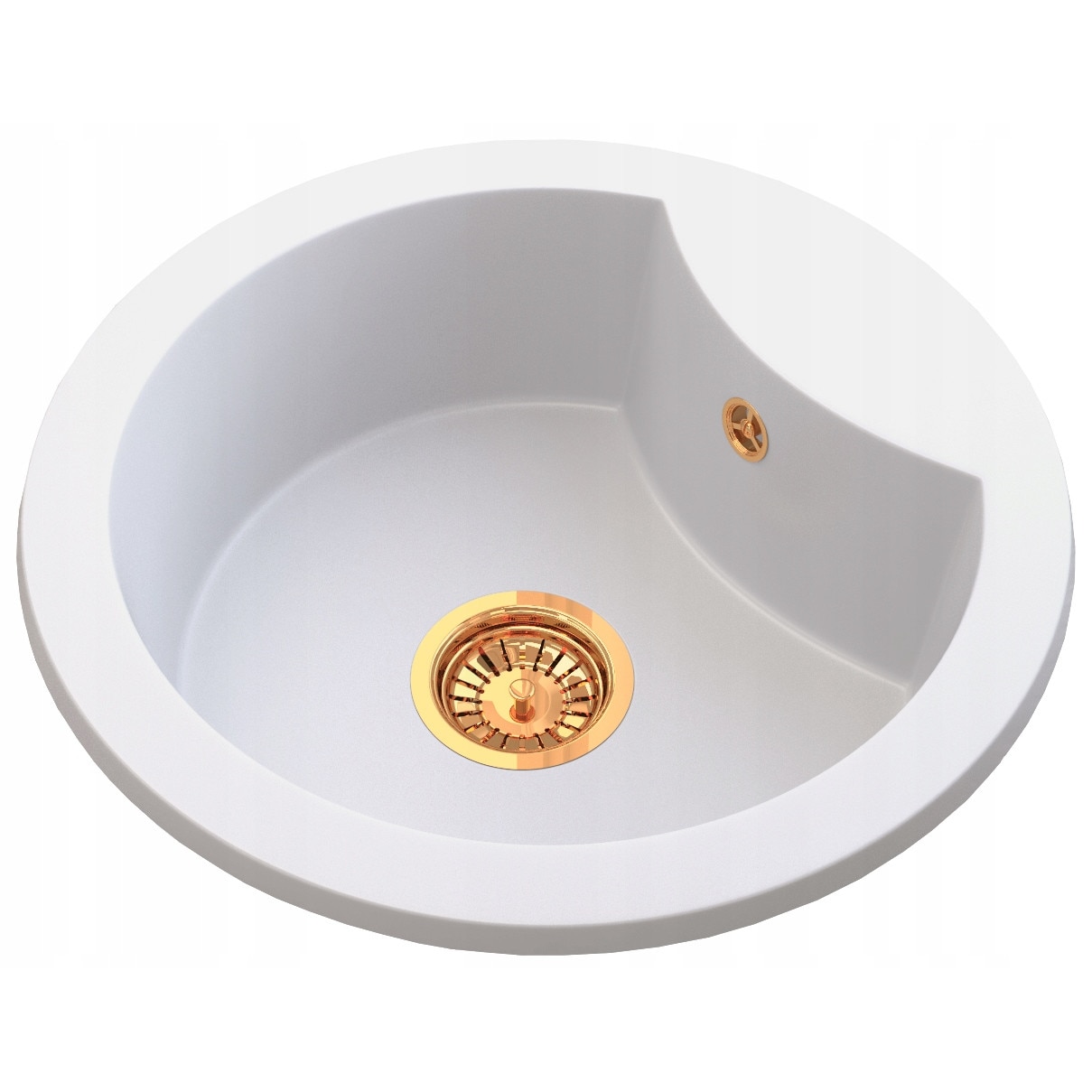 Chiuveta bucatarie, Granitan, Granit, 490 mm, Alb/Auriu - eMAG.ro