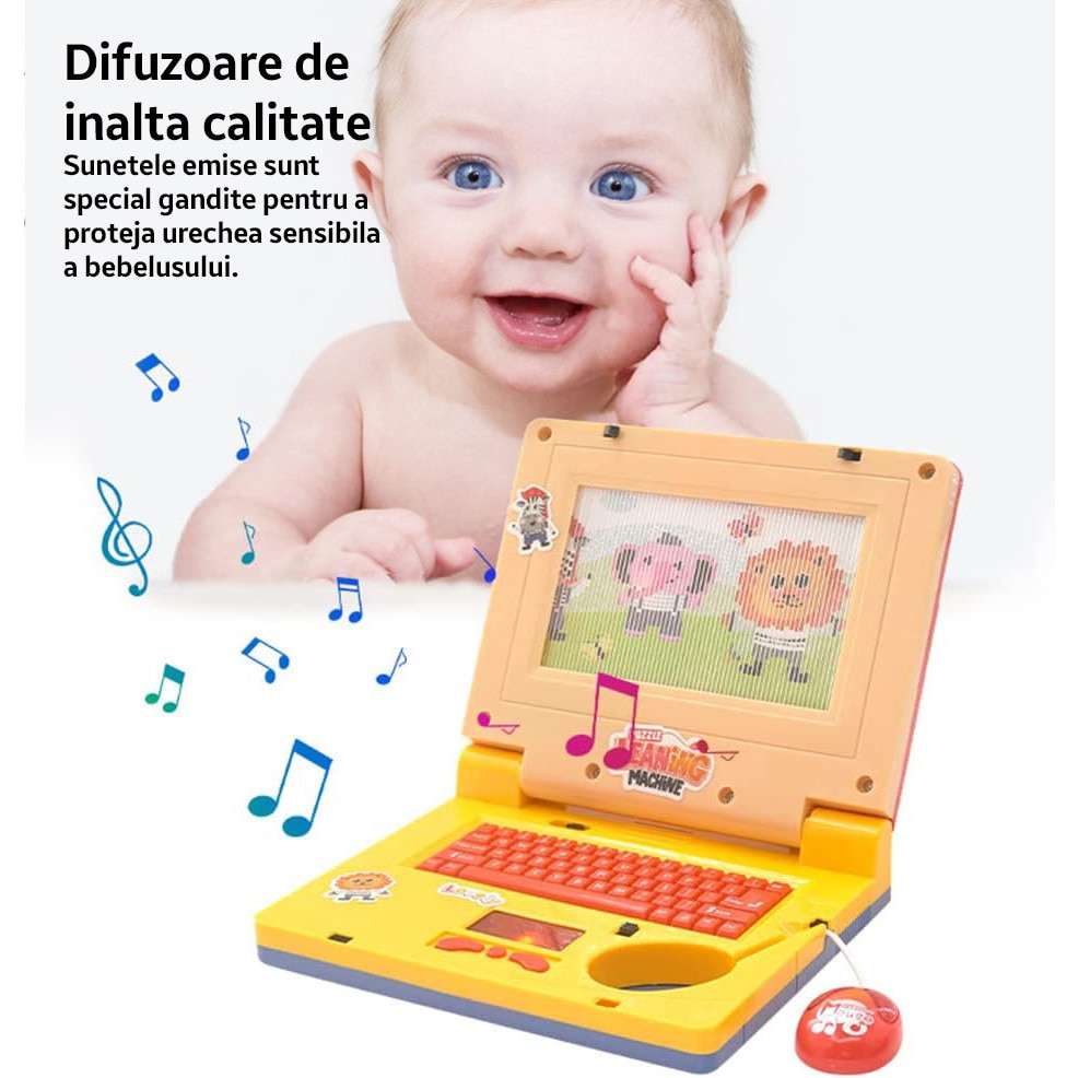Laptop educational pentru copii cu mouse, dezvotare inteligenta ...