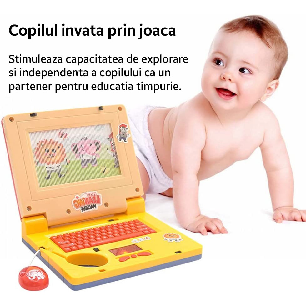 Laptop educational pentru copii cu mouse, dezvotare inteligenta ...