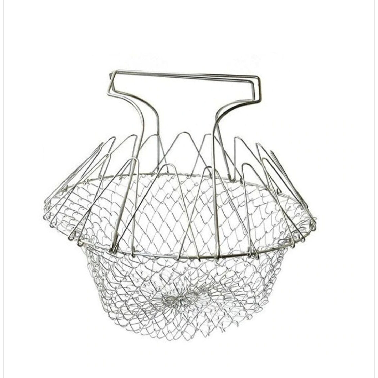 Cos pentru prajit Alimente, 20 cm, pliabil, otel inoxidabil - eMAG.ro