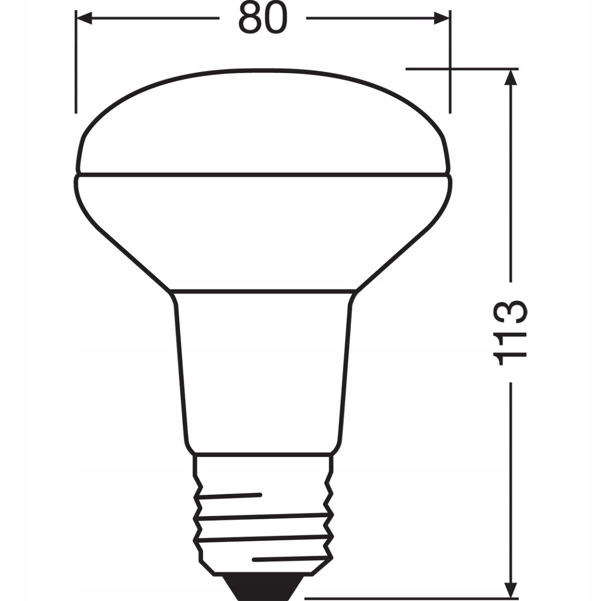 Bec LED Osram, Reglabil, E27, R80, 9.6W = 100W, 670lm, 2700K, Alb cald ...