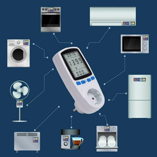 Priza cu Contor de Energie, Display Luminat LCD, Monitorizare Consum ...