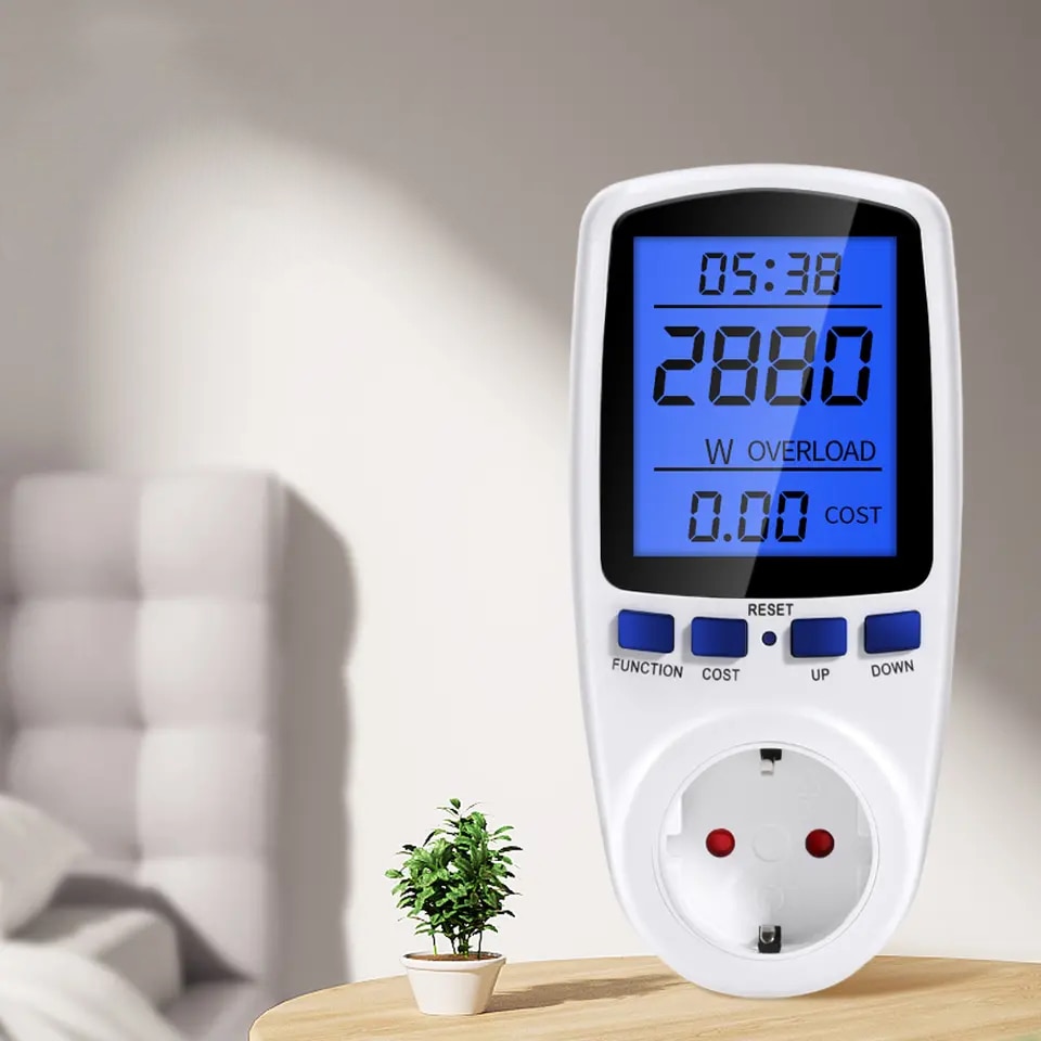 Priza cu Contor de Energie, Display Luminat LCD, Monitorizare Consum ...