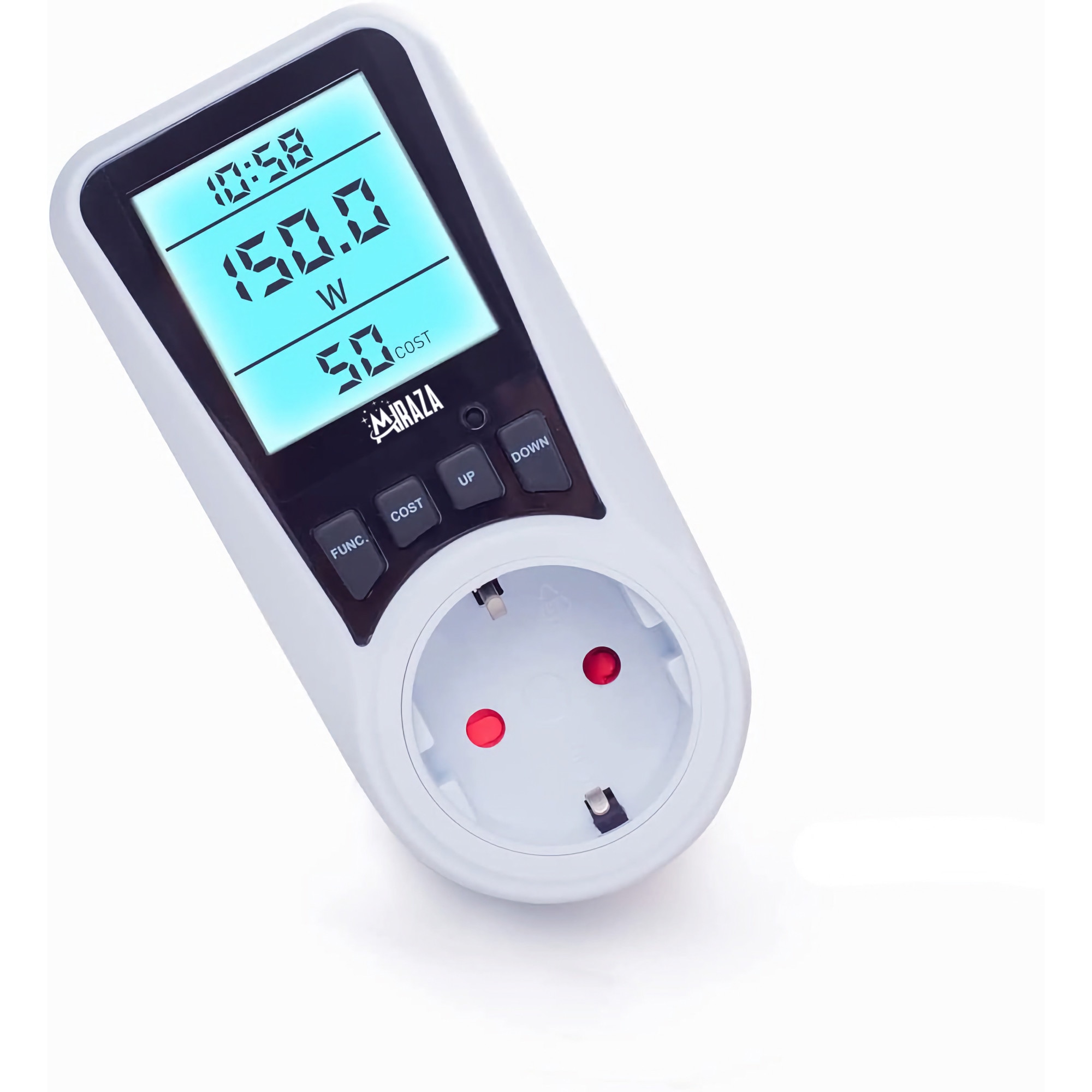 Priza cu Contor de Energie, Display Luminat LCD, Monitorizare Consum ...