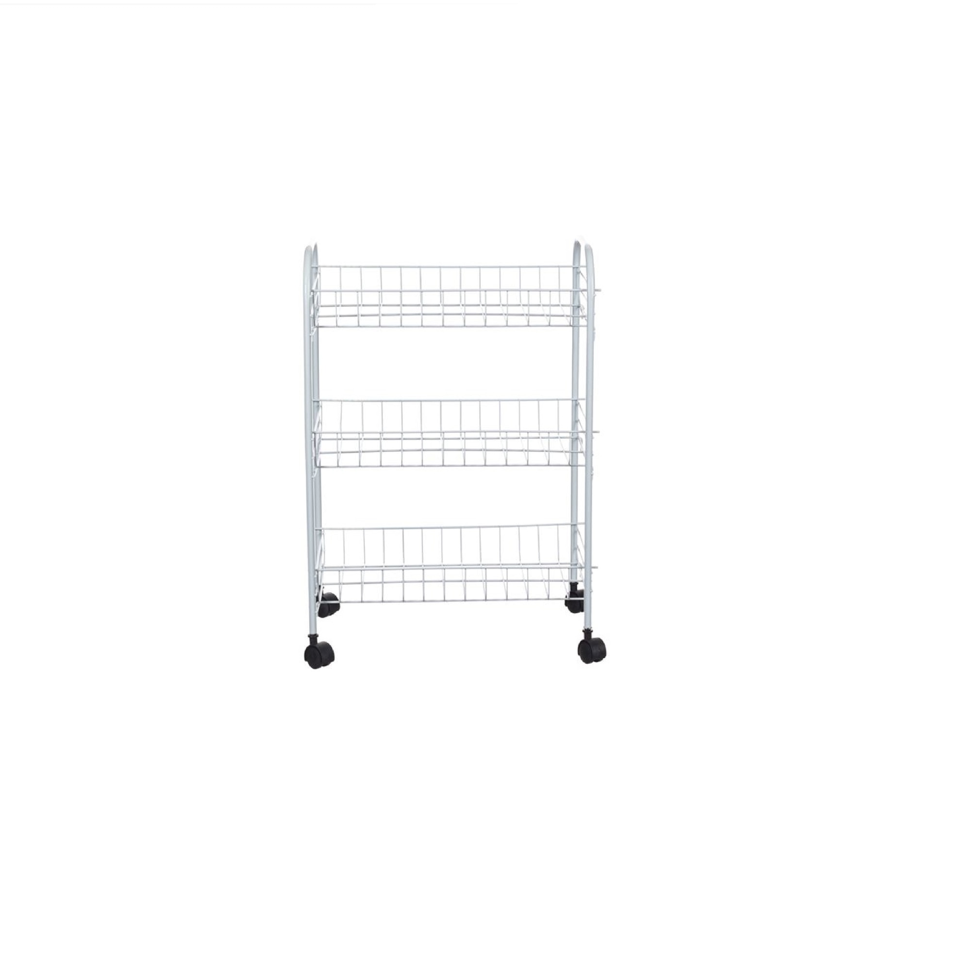 Raft metalic pentru bucatarie Divers-Shop, cu roti si 3 spatii de ...