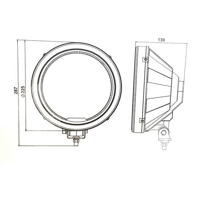 Led halogen de ceata rotunde 12V / 24V 225mm - eMAG.ro